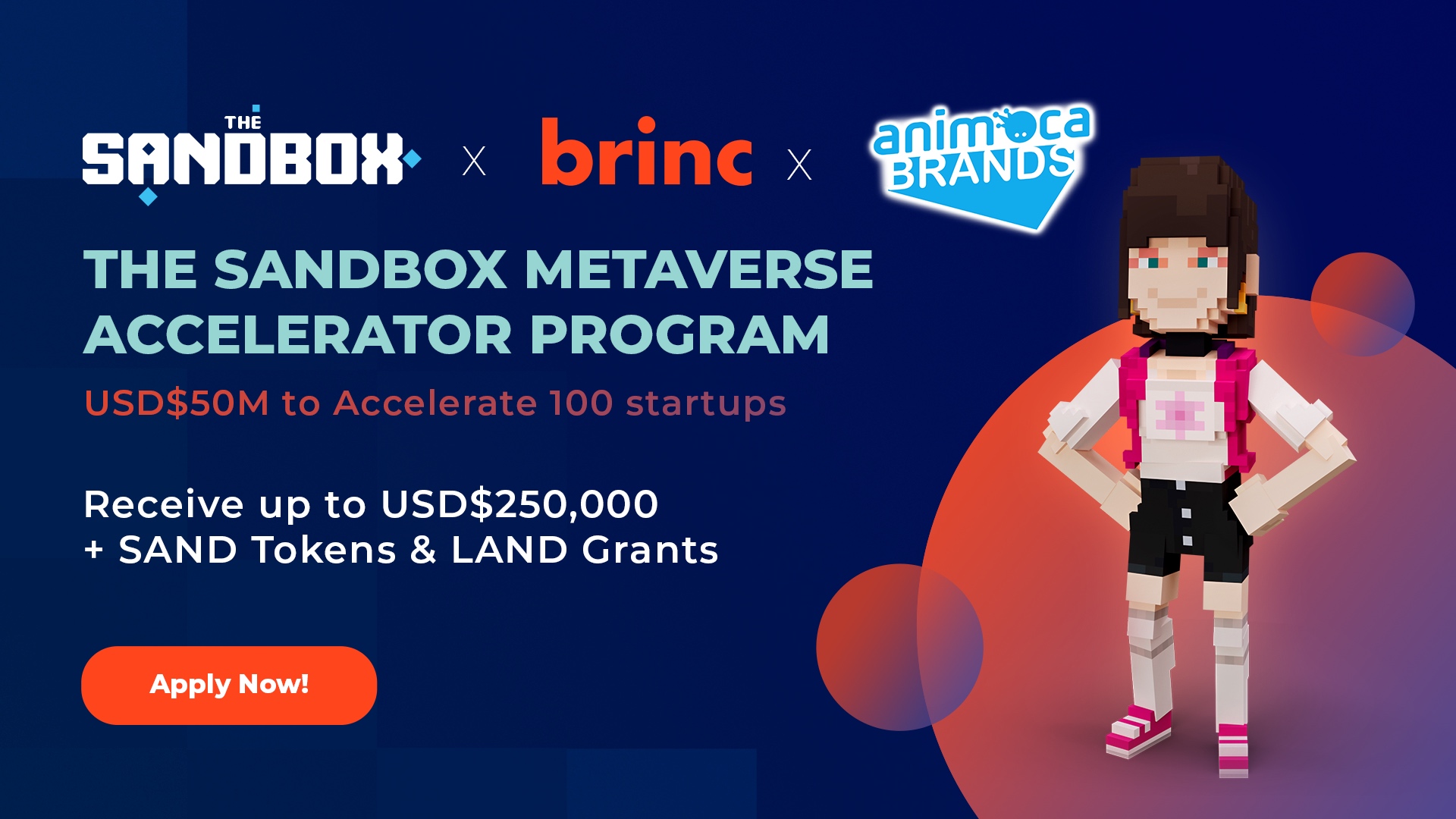 The Sandbox and Brinc announce $50M Open Metaverse Accelerator Program ...