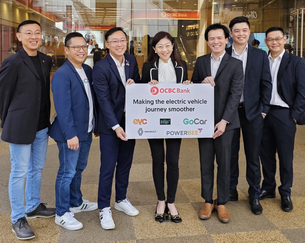 OCBC Bank ties up with five electric vehicle-related companies to ...