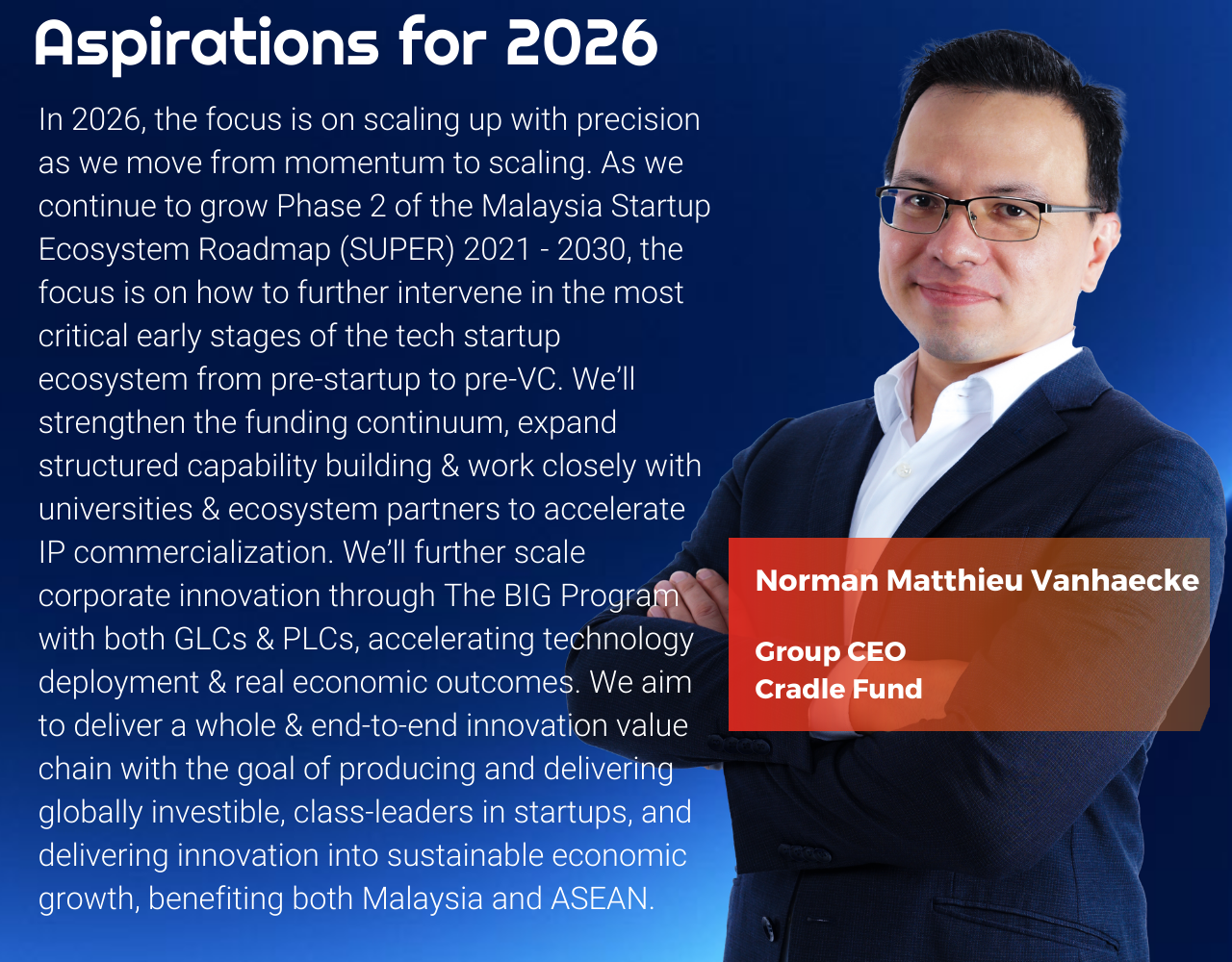 Cradle Fund aims to deliver a whole & end-to-end innovation value chain ...